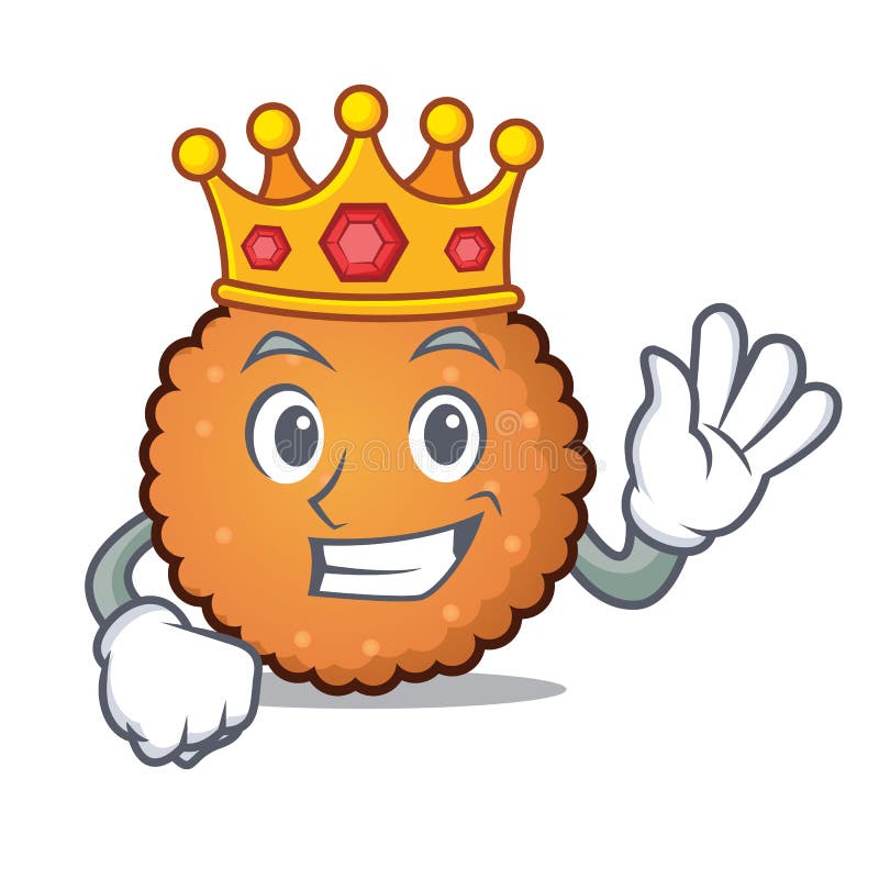 King Cookies Mascot Cartoon Style Stock Vector - Illustration of cookie ...