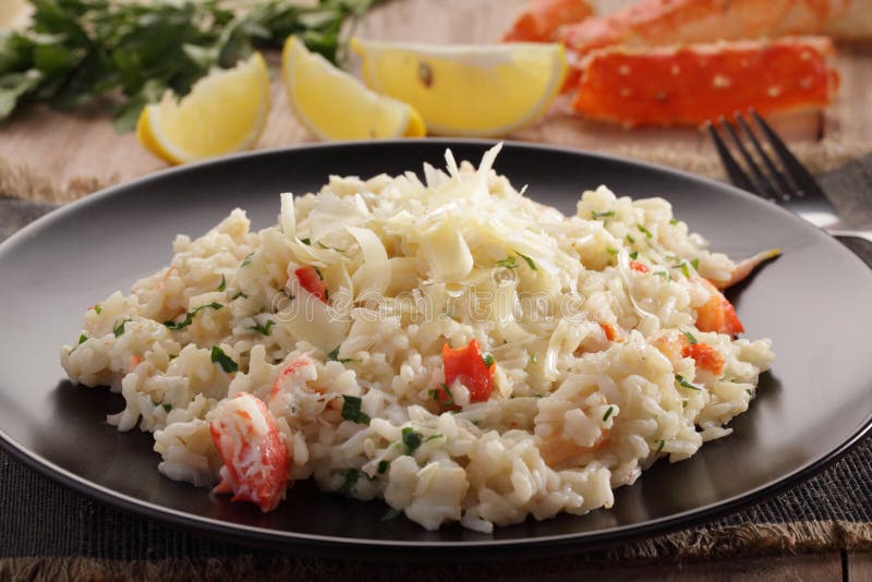 King crab risotto stock photo. Image of lunch, food, crab - 64785856