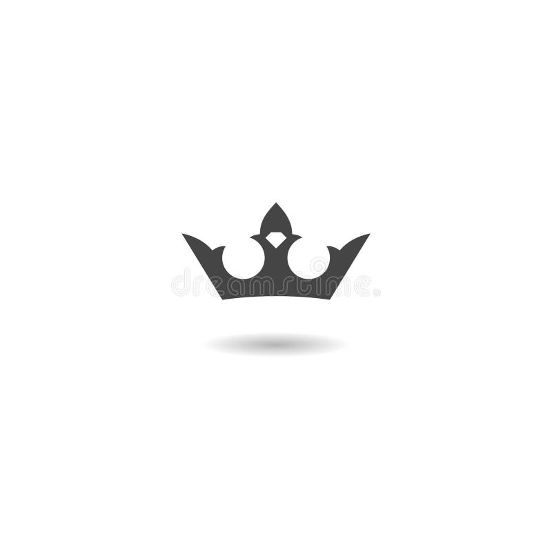 King Crown Icon with Shadow Stock Vector - Illustration of luxury ...