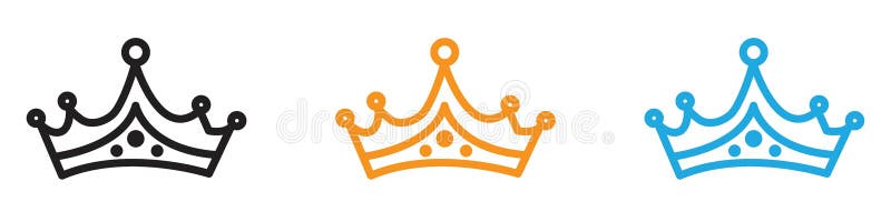 King Crown Icon Vector Logo Set Collection for Web App Ui Stock Vector ...