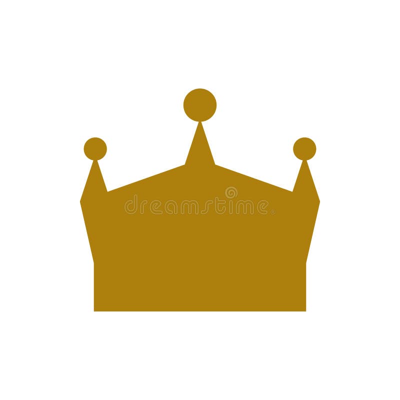 King Crown Icon. Simple Sign or Symbol with Gold Color. Flat and Solid ...