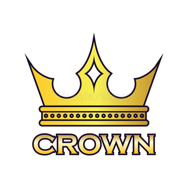 King Crown Insignia Isolated on White Background, Vector Illustration ...
