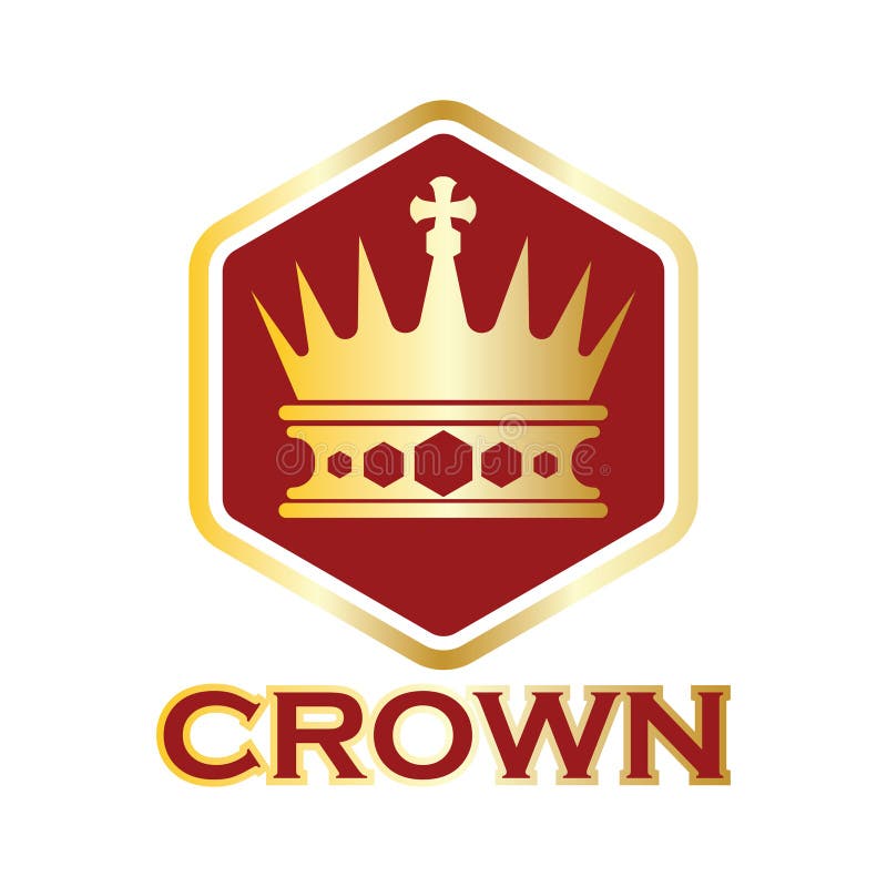 King Crown Insignia Isolated on White Background, Vector Illustration ...