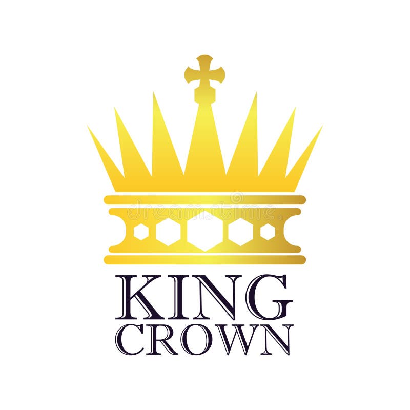 King Crown Insignia Isolated on White Background, Vector Illustration ...