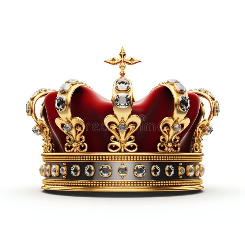 King Crown Isolated on White Background. Generative Ai Stock ...