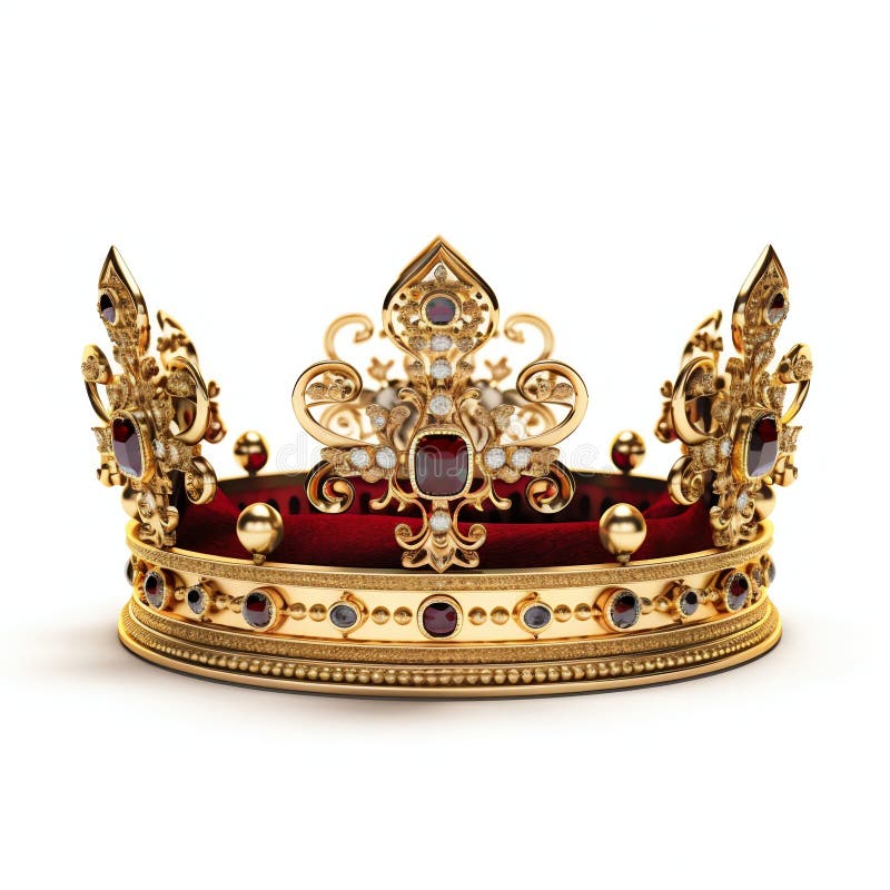 King Crown Isolated on White Background. Generative Ai Stock ...