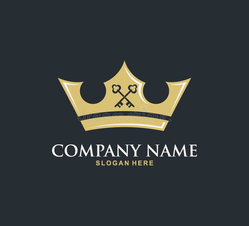 King Crown Key Property Home Real Estate Vector Logo Design Stock ...
