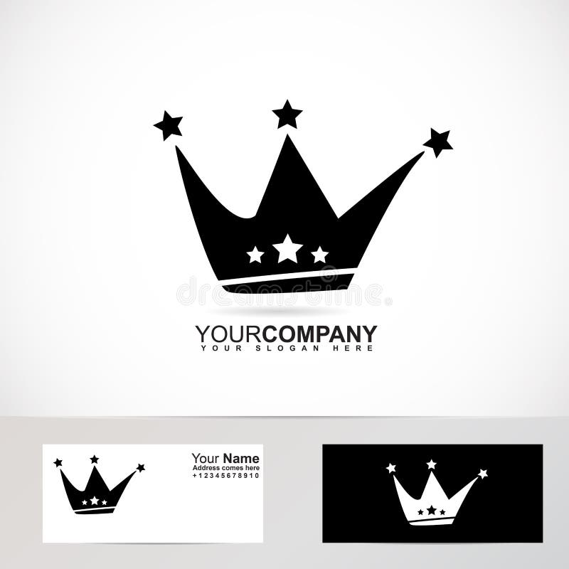 King Crown Logo Black and White Stock Vector - Illustration of symbol ...