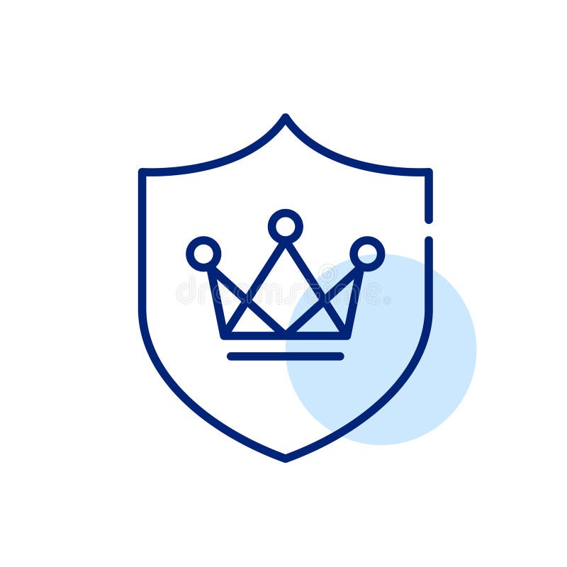 King Crown on a Shield. High Quality Royal Luxury Service. Pixel ...