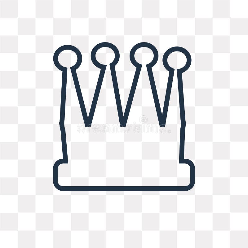King Crown Vector Icon Isolated on Transparent Background, Linear King ...