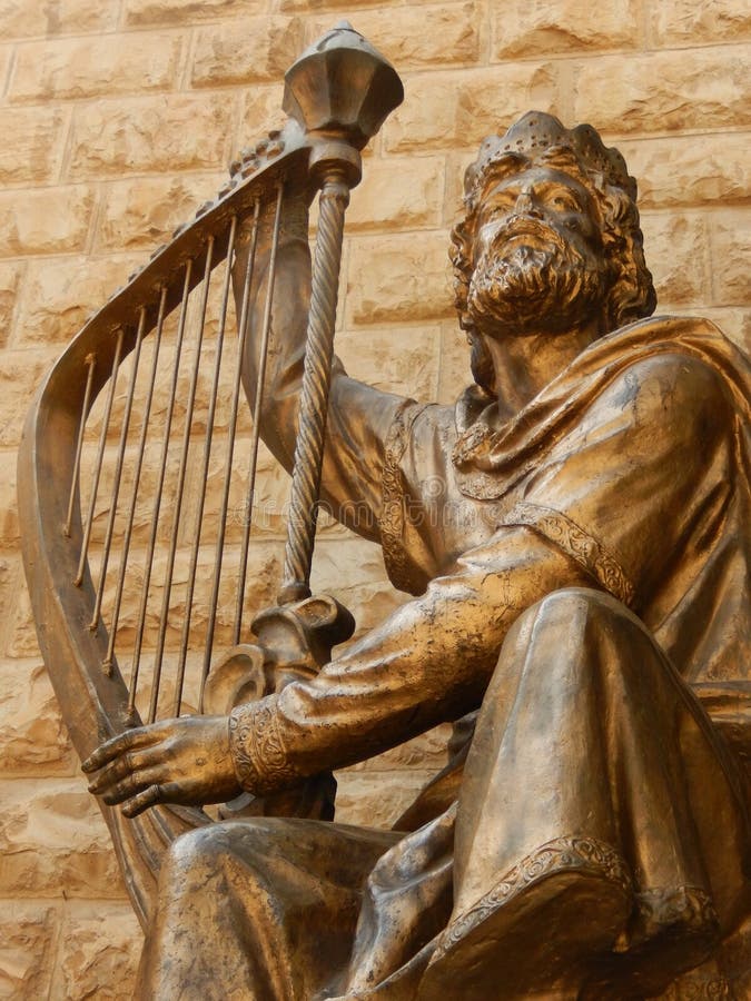 KING DAVID STATUE, JERUSALEM, ISRAEL Stock Image - Image of wall, david ...