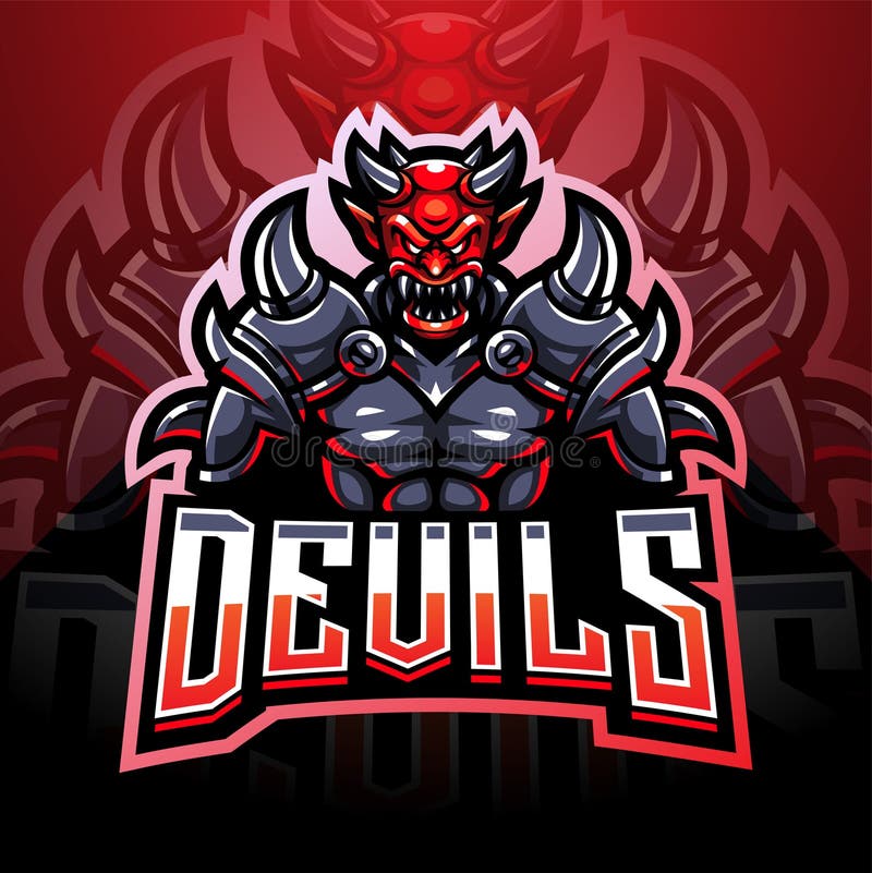 King Devil Esport Mascot Logo Design Stock Vector - Illustration of ...