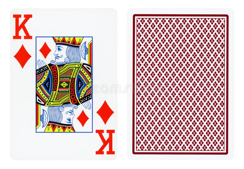 King of Diamonds Playing Card Isolated on White Stock Photo - Image of ...