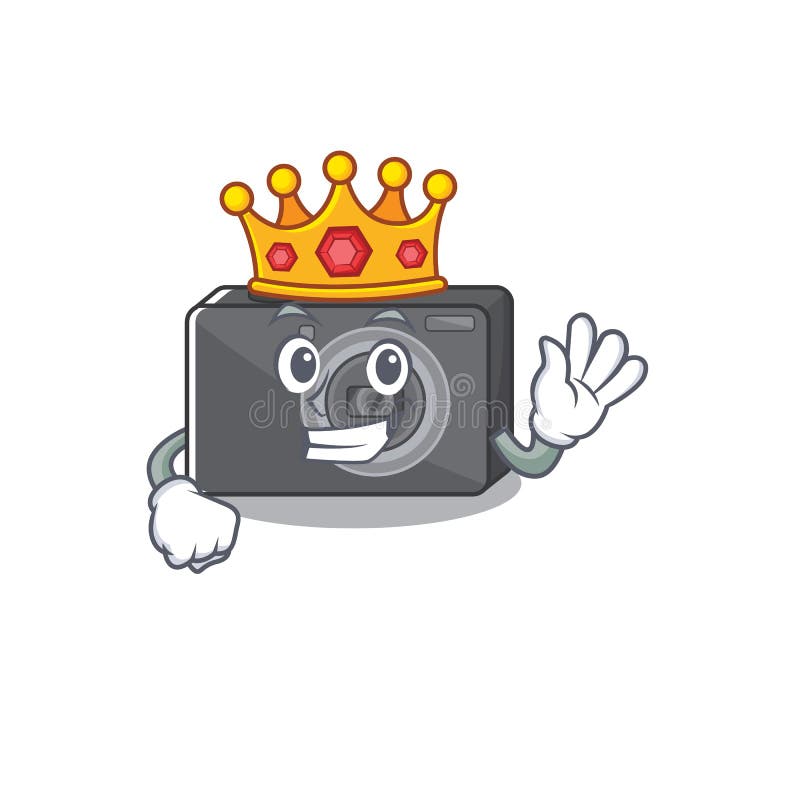 King Digital Camera on a Cartoon Table Stock Vector - Illustration of ...