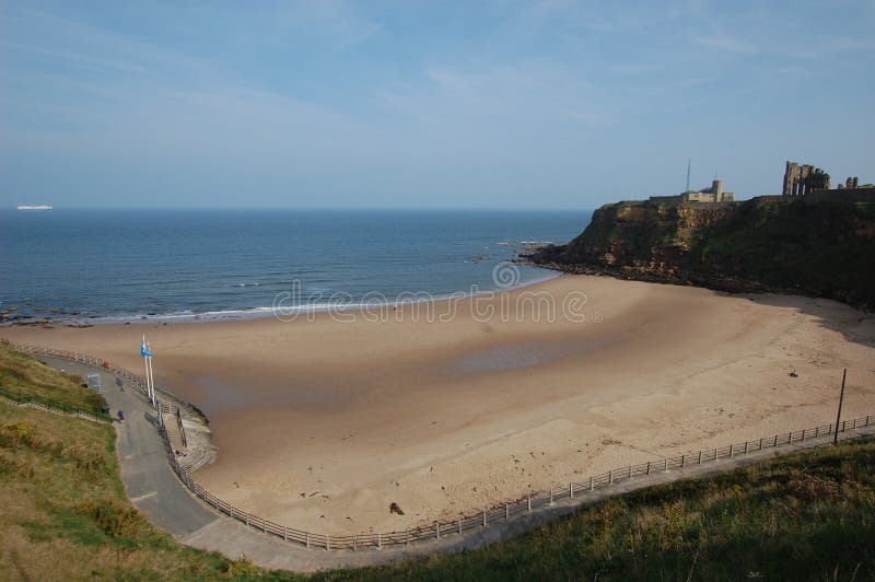 Tynemouth Priory Across King Edwards Bay Stock Image - Image of ancient ...