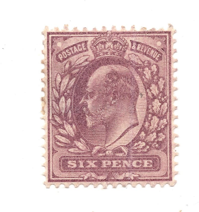 A King Edward VII Postage Stamp in Mint Condition on a White Background ...