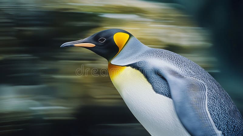 King or Emperor Penguin Close-up Portrait Stock Photo - Image of family ...
