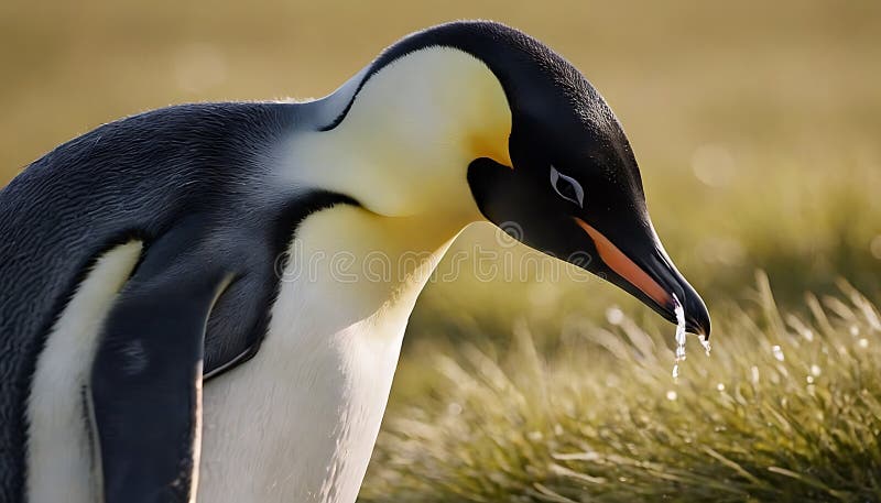 The King Emperor Penguin in the Wild Nature Stock Image - Image of beak ...