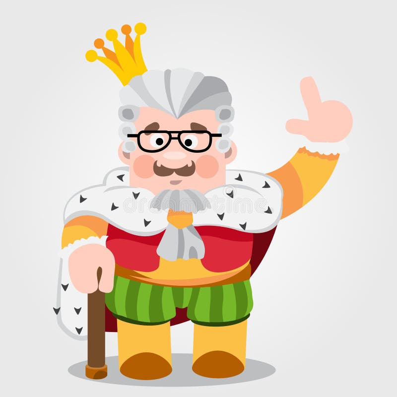 King, Fairy Tale Character, Color Illustration. Stock Vector ...