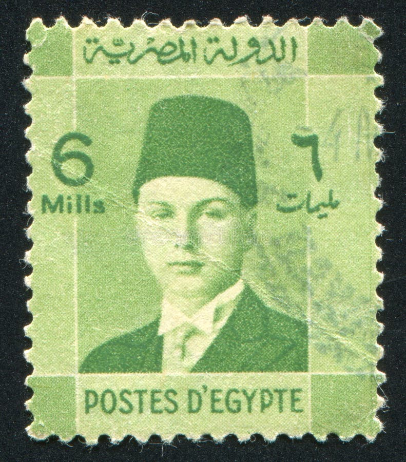 King Farouk editorial stock image. Image of male, postcard - 233680124