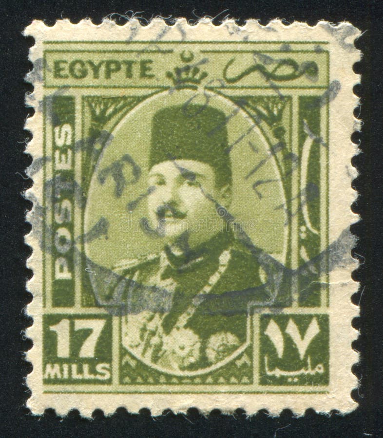 King Farouk editorial stock image. Image of postmark - 233680194