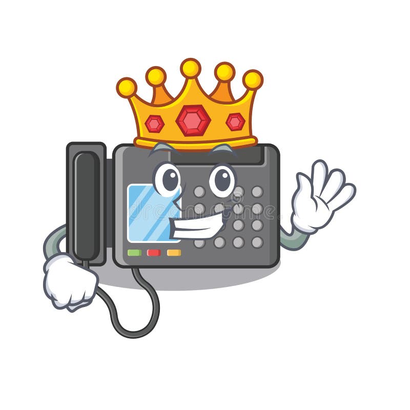 Happy Fax Machine Cartoon