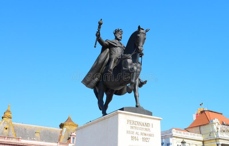 King Ferdinand I statue stock image. Image of tourism - 211784653