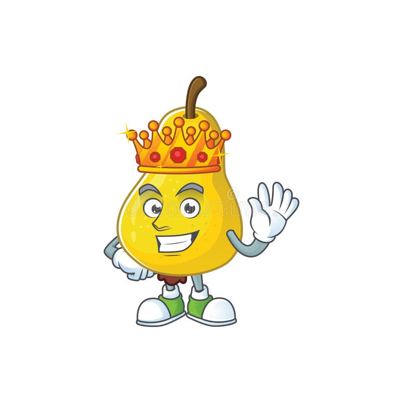 King Fresh Pear on the Cartoon Character Stock Vector - Illustration of ...