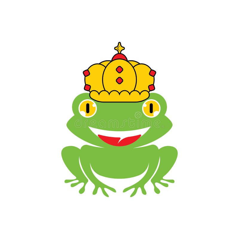 King Frog Logo Icon Template Design Stock Vector - Illustration of ...