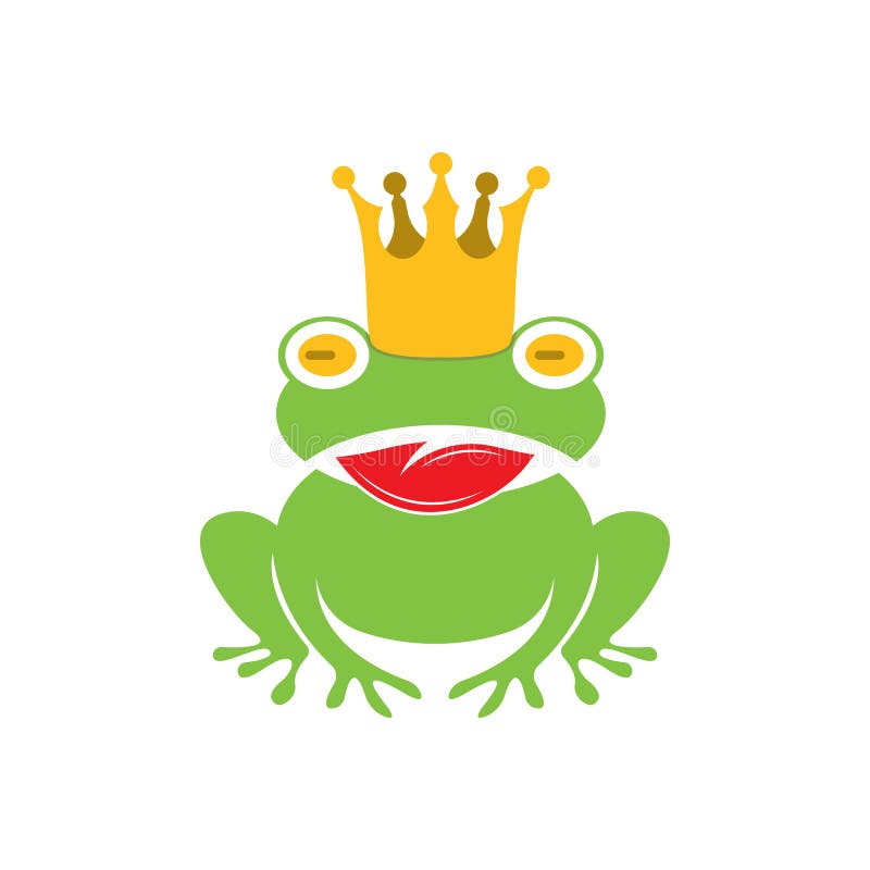 King Frog Logo Icon Template Design Stock Vector - Illustration of ...
