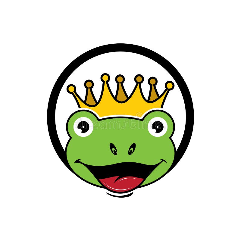 King Frog Logo Icon Template Design Stock Vector - Illustration of ...