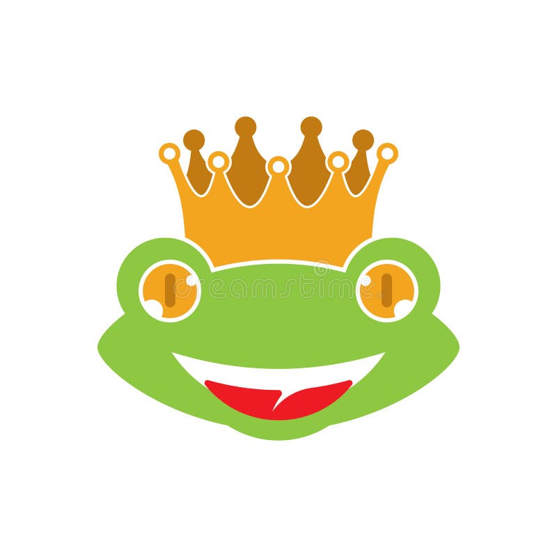 King Frog Logo Icon Template Design Stock Vector - Illustration of sign ...
