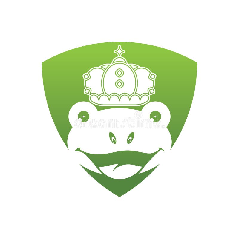 King Frog Logo Icon Template Design Stock Vector - Illustration of toad ...