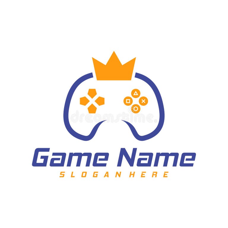 King Game Logo Template Vector. Joystick Design Icon. Stylized Joystick ...