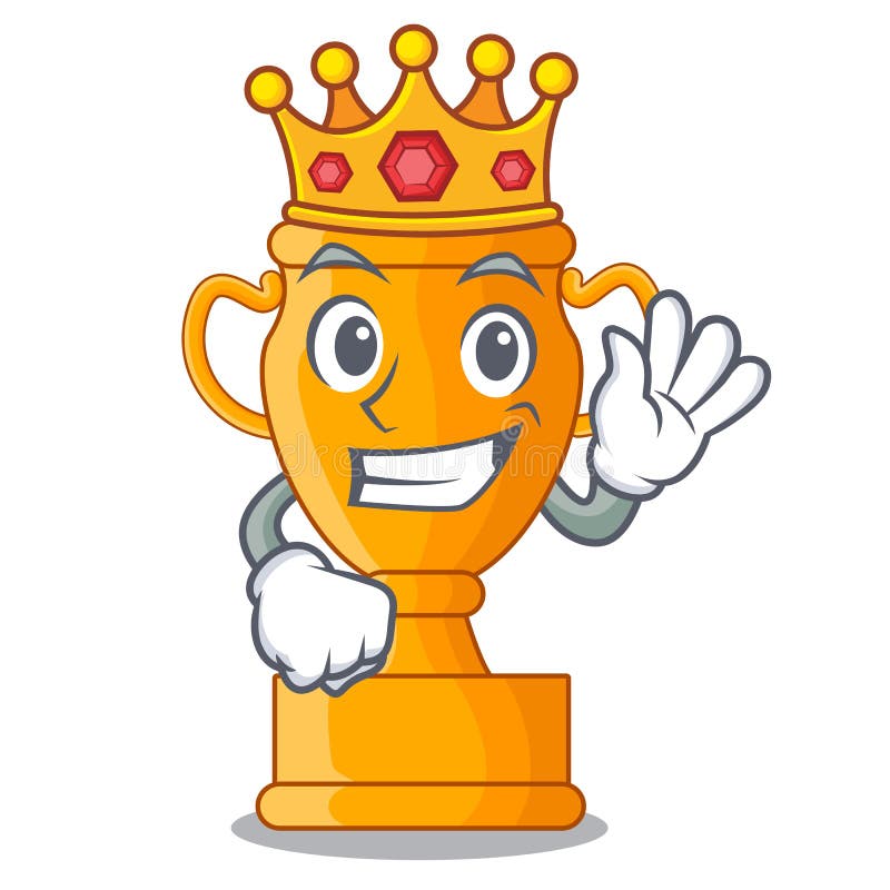 King Golden Trophy Cup Isolated on Mascot Stock Vector - Illustration ...
