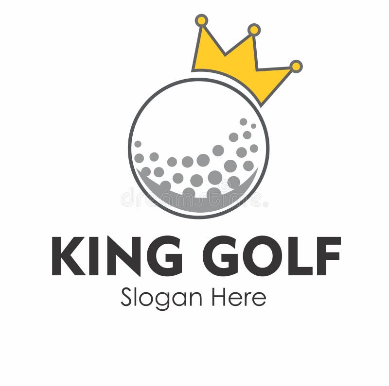 King Golf Logo Design Concept Stock Illustration - Illustration of ...