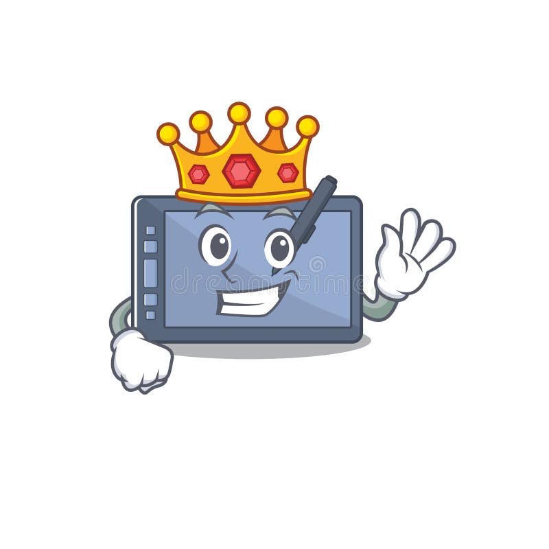 King Graphic Tablet on the Mascot Table Stock Vector - Illustration of ...