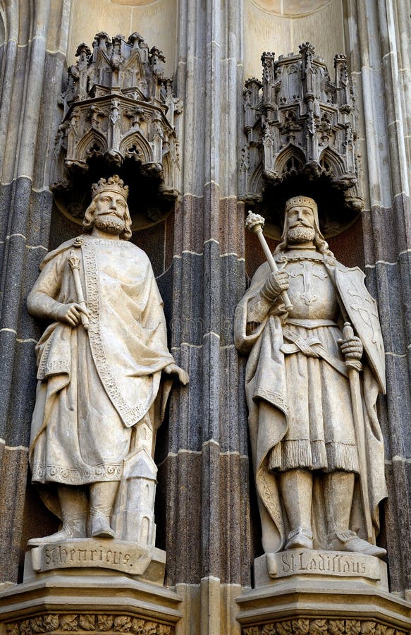King Henrik and King Ladislau, Kosice, Slovakia Stock Image - Image of ...