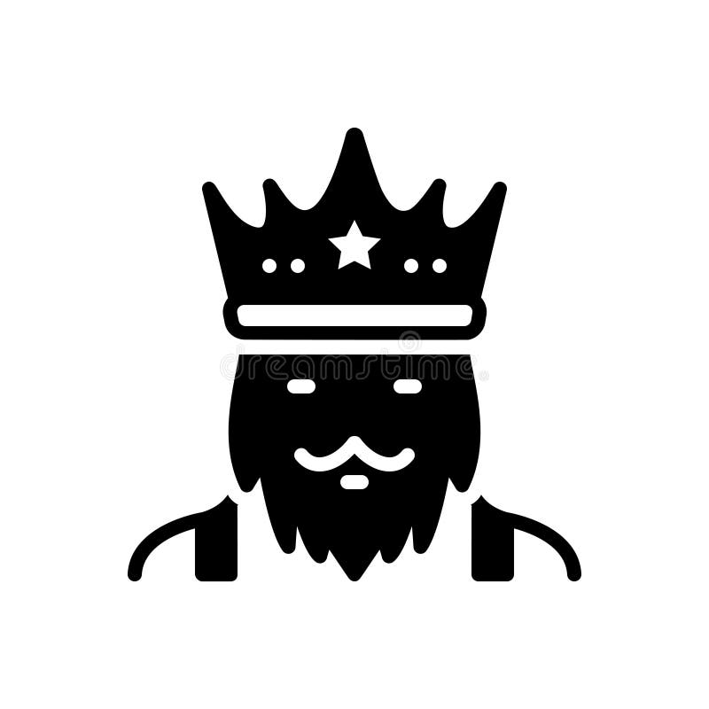 Black Solid Icon for King, Monarch and Emperor Stock Vector ...