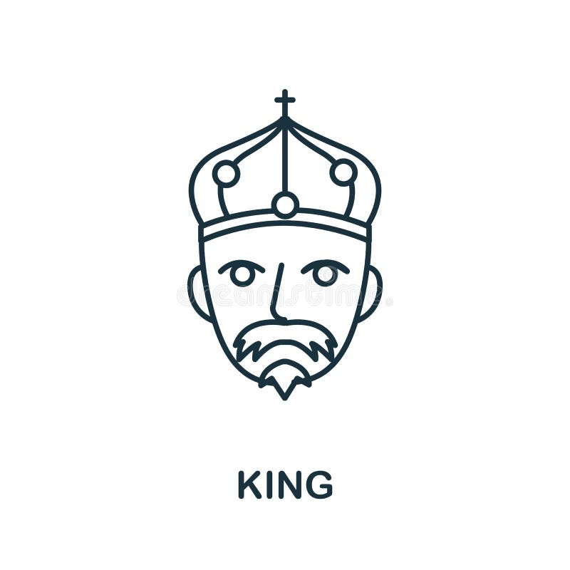 King Icon from Russia Collection. Simple Line King Icon for Templates ...