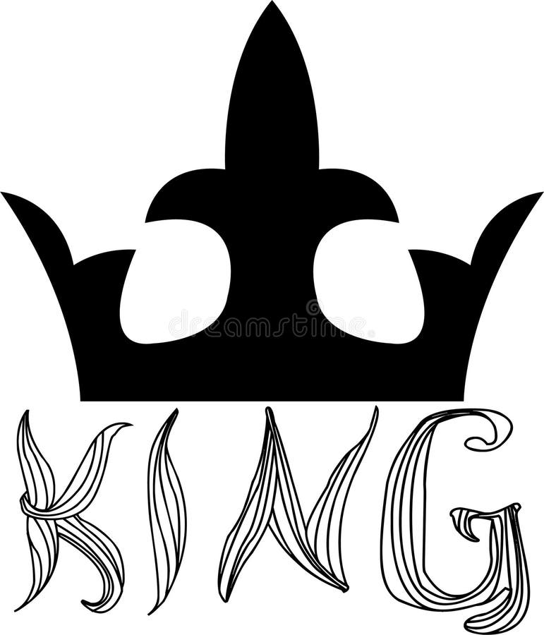 KING Jpg Image with Svg Vector Cut File for Cricut and Silhouette Stock ...