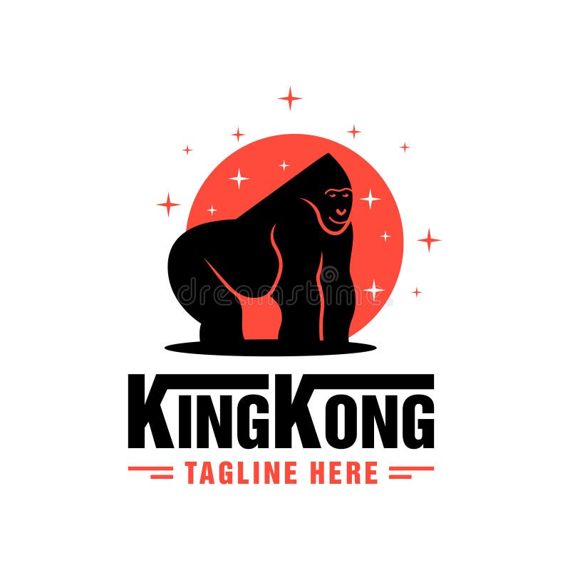 King Kong Illustration Logo King of the Jungle Stock Vector ...