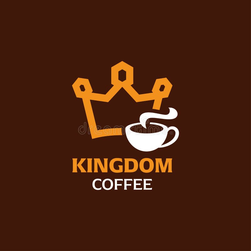 King Coffee Logo stock illustration. Illustration of king - 248446884