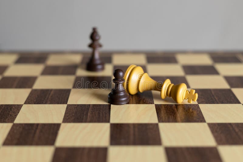 Checkmate To the King by a Pawn Stock Image - Image of conflict ...