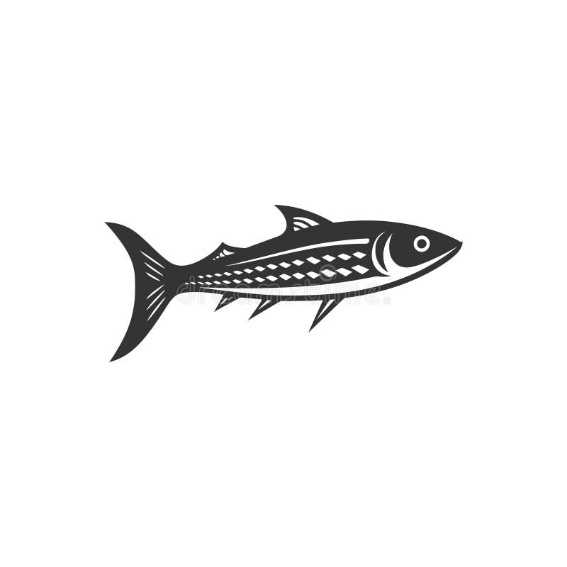 King mackerel fish icon stock illustration. Illustration of icon ...