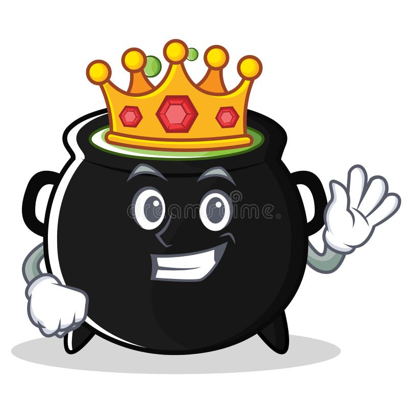 King Magic Cauldron Character Cartoon Stock Vector - Illustration of ...