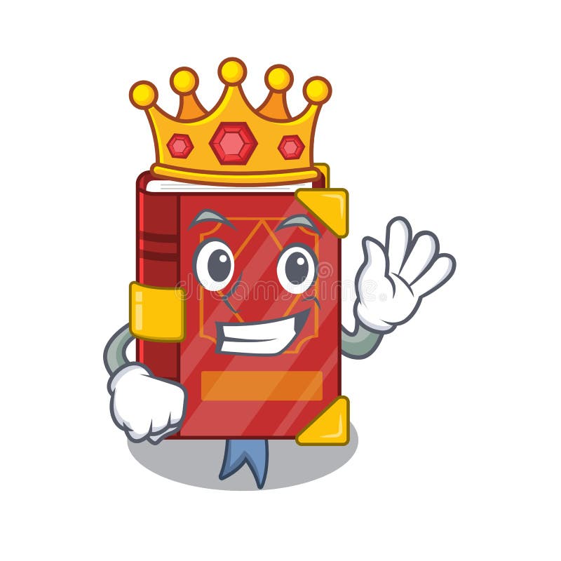 King Magic Spell Book in Shape Mascot Stock Vector - Illustration of ...