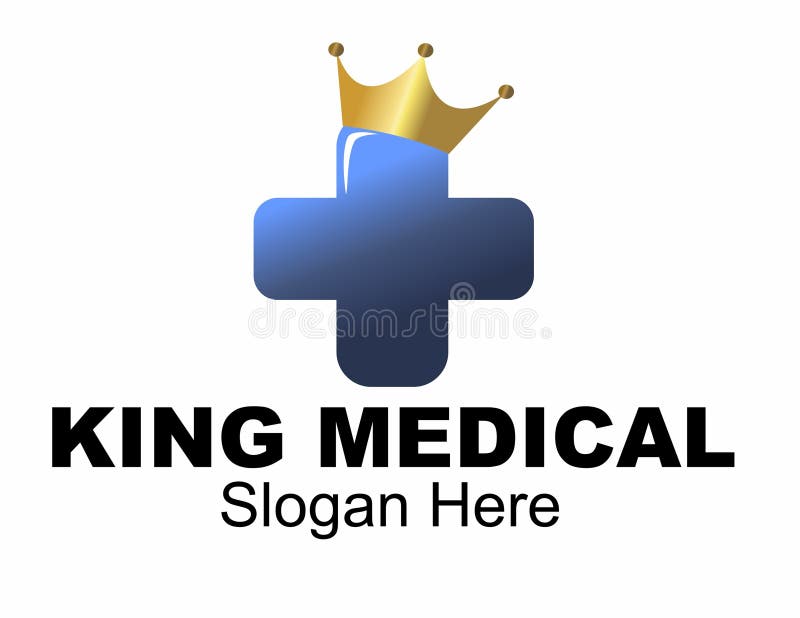 King Medical Logo Design Concept Stock Vector - Illustration of label ...