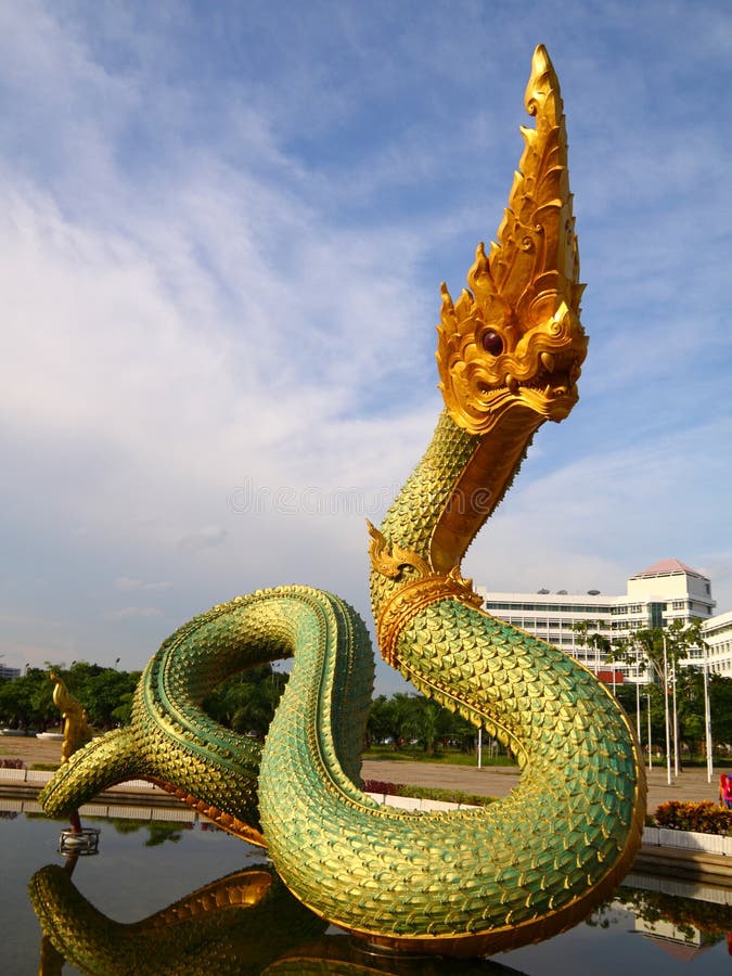 King of Naga statue stock image. Image of color, snake - 15121567
