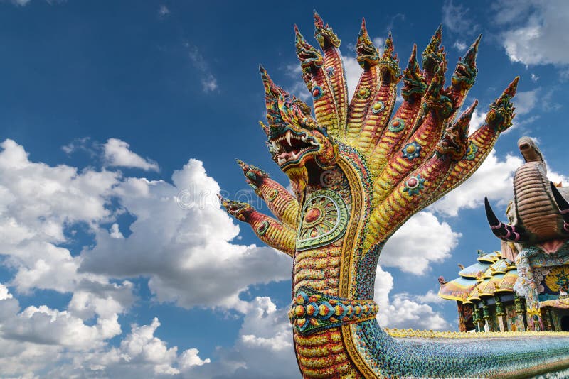 King of Nagas stock photo. Image of head, colorful, architecture - 59580302
